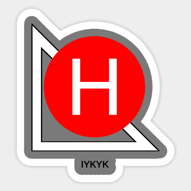 Basic Hall H - IYKYK Outline - Comic - Sticker | TeePublic